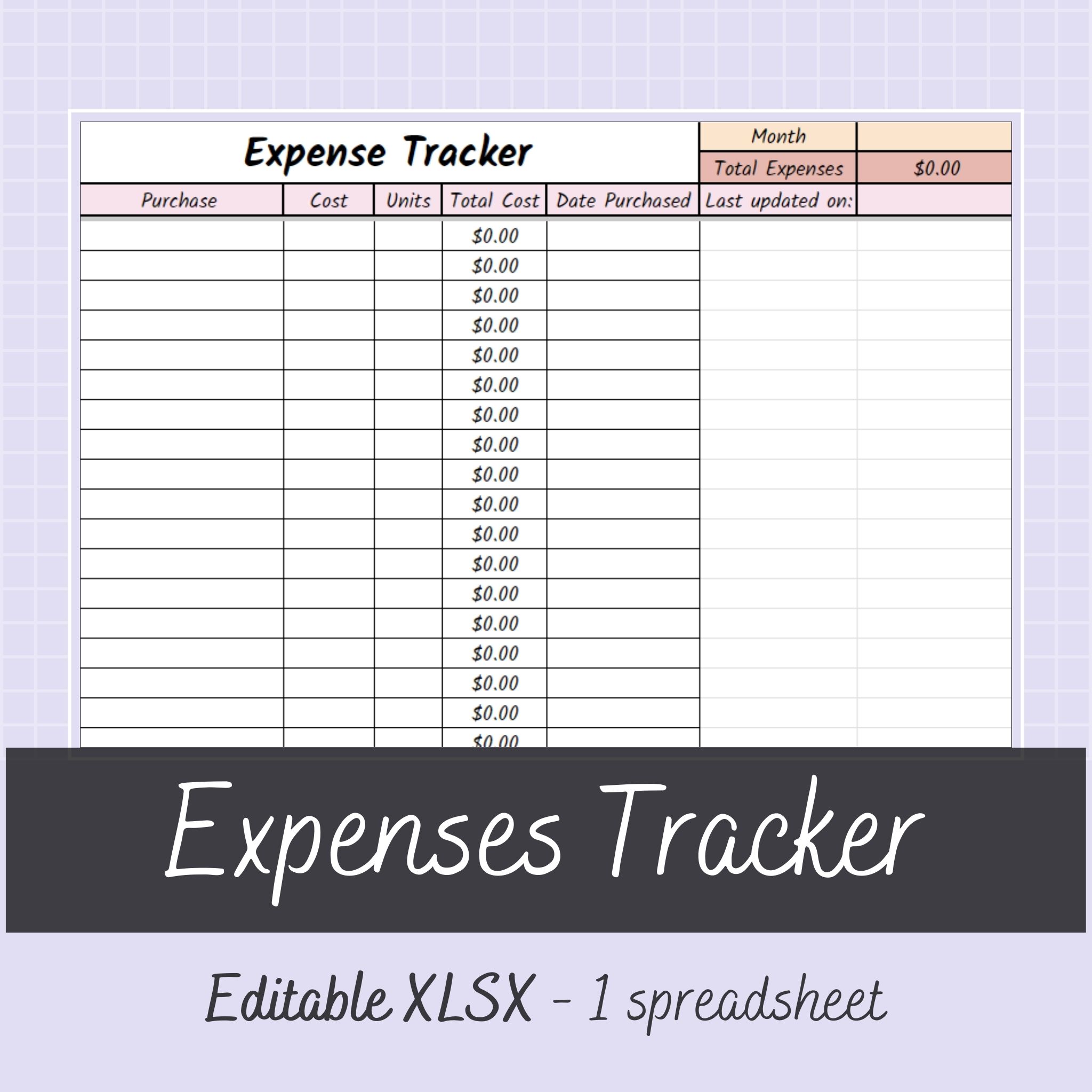 Editable Pink Expense Tracker for Business – Ninja Design