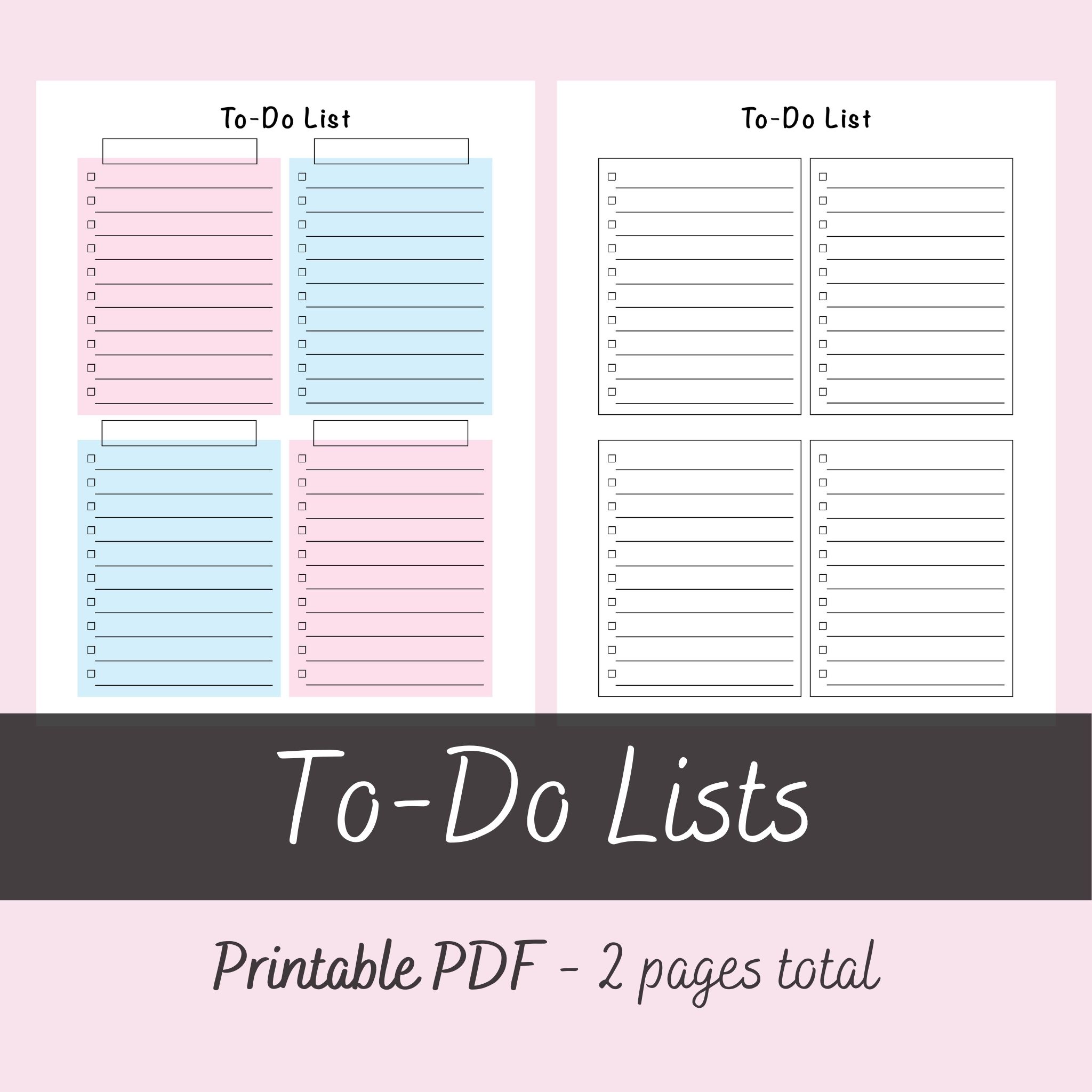 Printable To Do List Sheet with 40 Checkboxes – Ninja Design
